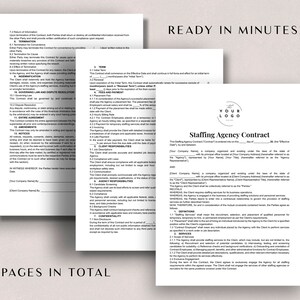 Staffing Agency Contract Template PDF & Word - Professional Employment ...