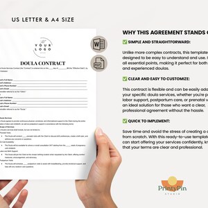 Doula Services Contract Template - Customize for Your Clients - Birth ...