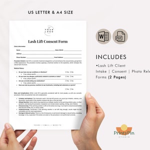 Lash Lift Consent Form Template PDF - Eyelash Beauty Salon Agreement ...