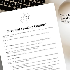 Personal Training Contract Template Word | Customizable Fitness ...