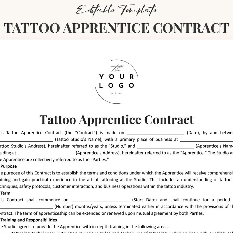 Tattoo Contracts - Etsy