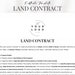 Editable Land Contract Template Customizable for Smooth Property ...