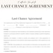 Last Chance Agreement Template - Editable Word & PDF Document for ...