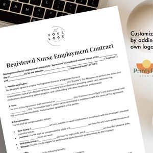 Registered Nurse Employment Contract | Detailed RN Job Agreement ...