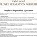 Simple Employee Separation Agreement Template - Printable Employee ...