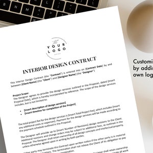 Custom Interior Design Contract Template Professional - Etsy