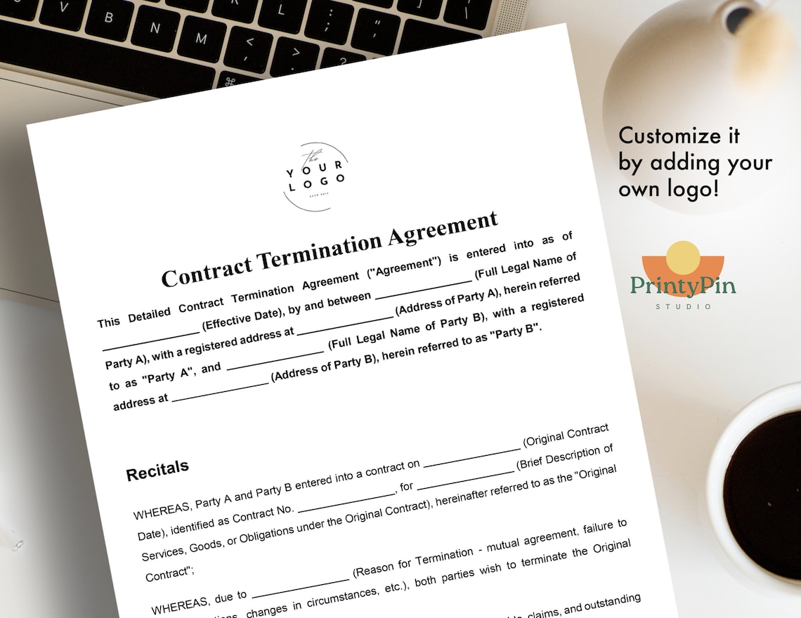 Editable Contract Termination Agreement Template Word & PDF ...