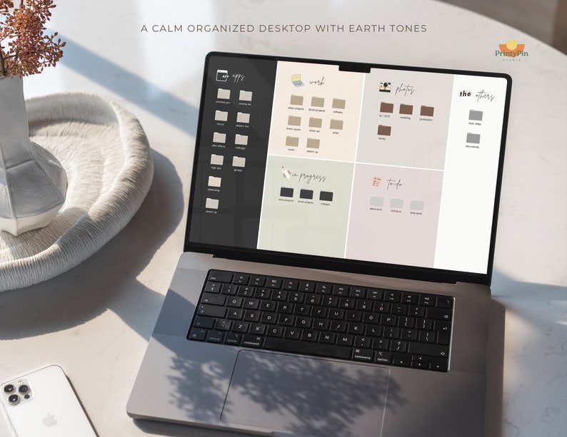 Student Desktop Wallpaper Organizer Macbook Desktop Wallpaper - Etsy