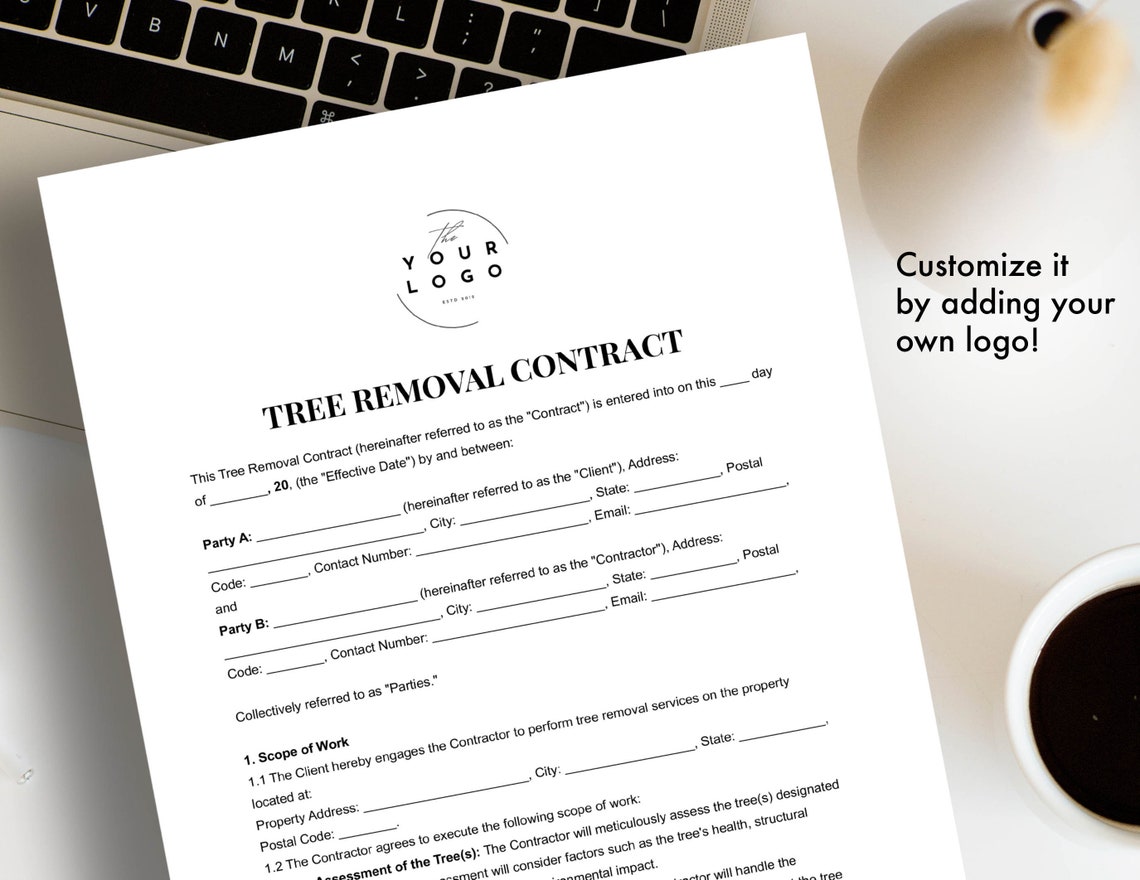 Printable Tree Removal Contract Template Word - Customizable PDF ...