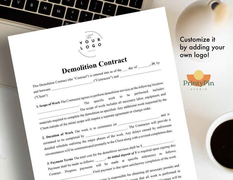 Comprehensive Demolition Contract Template | Demolition Agreement ...