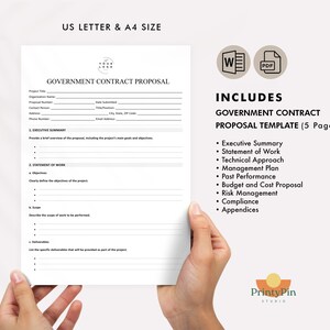 Government Contract Proposal Template | Printable & Editable Government ...