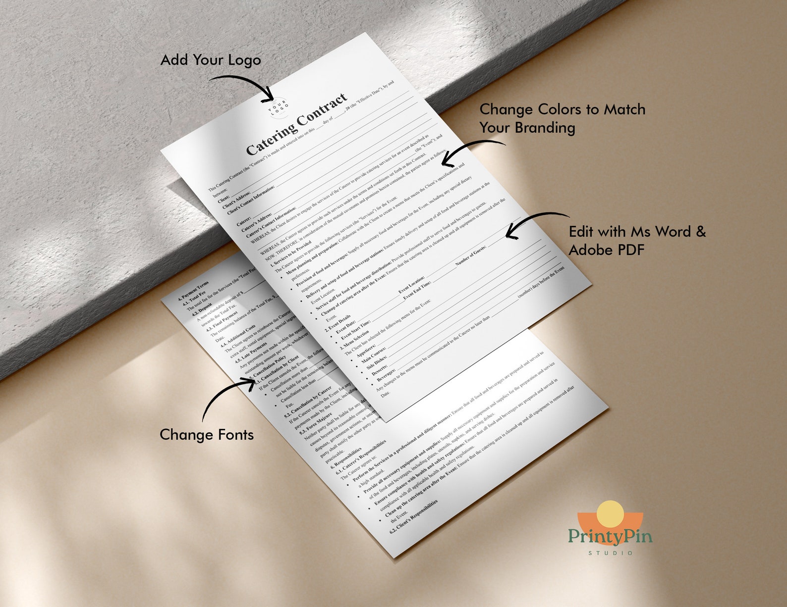 Catering Contract Template - Food Service Provider Agreement PDF ...