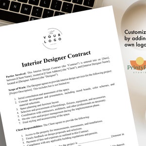 Professional Interior Design Contract Template PDF - Customizable ...