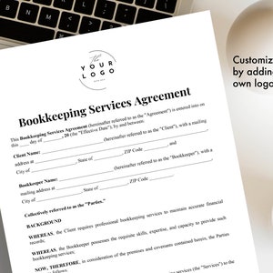 Bookkeeping Contract Template Word & PDF - Printable Bookkeeping ...
