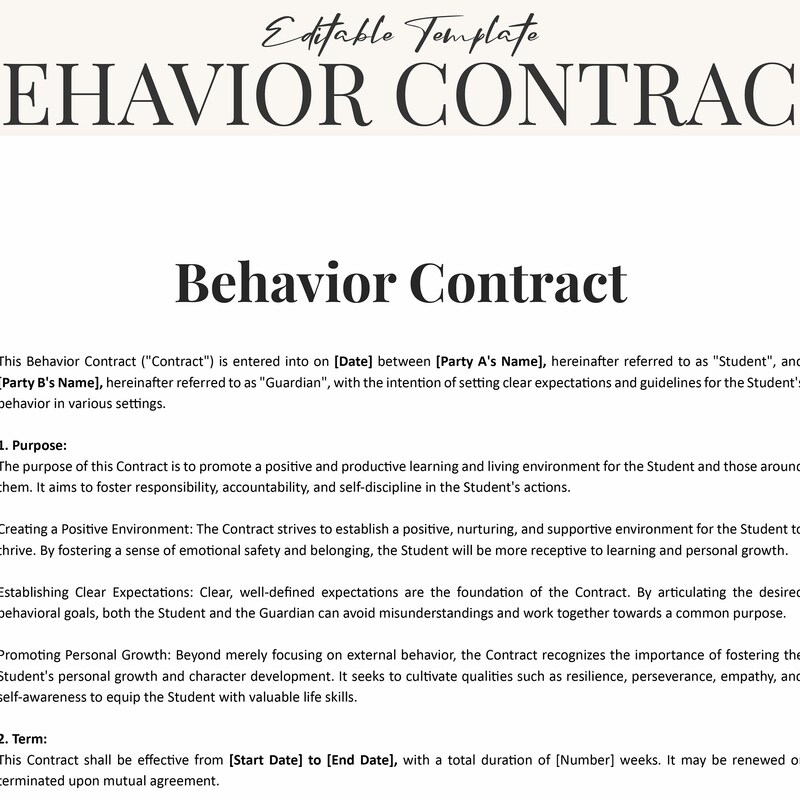 Behavior Chart - Etsy