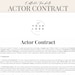 Professional Actor Contract Template Film Production Agreement Actor ...
