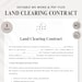 Land Clearing Contract Template - Editable Professional Agreement ...