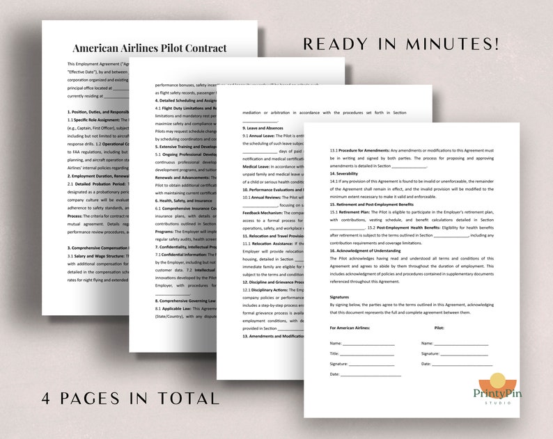 American Airlines Pilot Contract PDF - Professional Pilot Contract ...