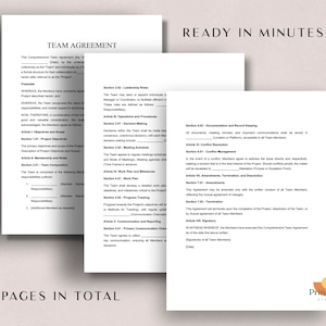 Team Agreement Template Word - Comprehensive Project Collaboration ...