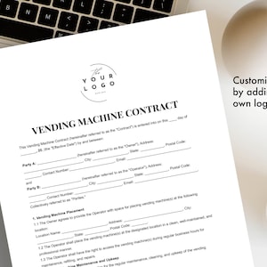 Professional Vending Machine Contract Template - Fully Customizable ...