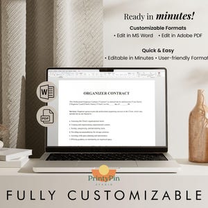 Professional Organizer Contract Template | Customizable & Comprehensive ...