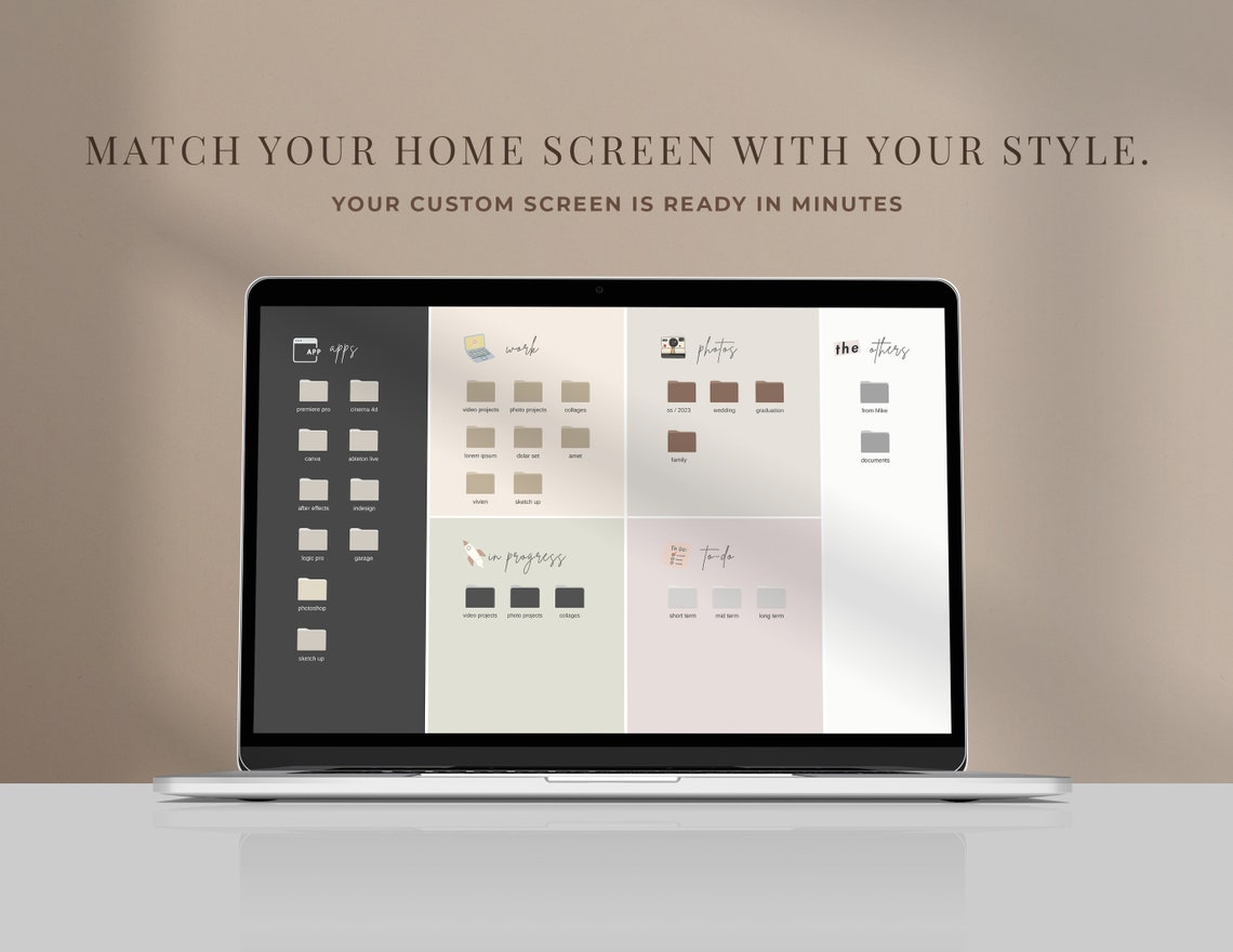 Student Desktop Wallpaper Organizer Macbook Desktop Wallpaper - Etsy