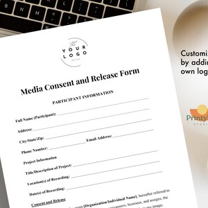 Media Consent Form Template - Detailed Release Agreement for ...