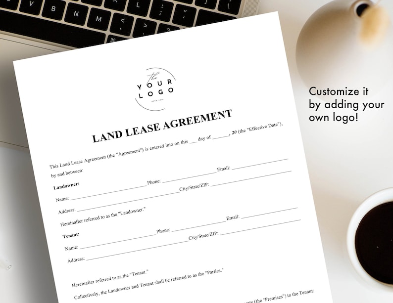 Land Lease Agreement Template Word - Printable, Customizable, Land ...