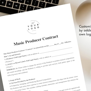Music Producer Contract Template Word & PDF - Customizable Music ...