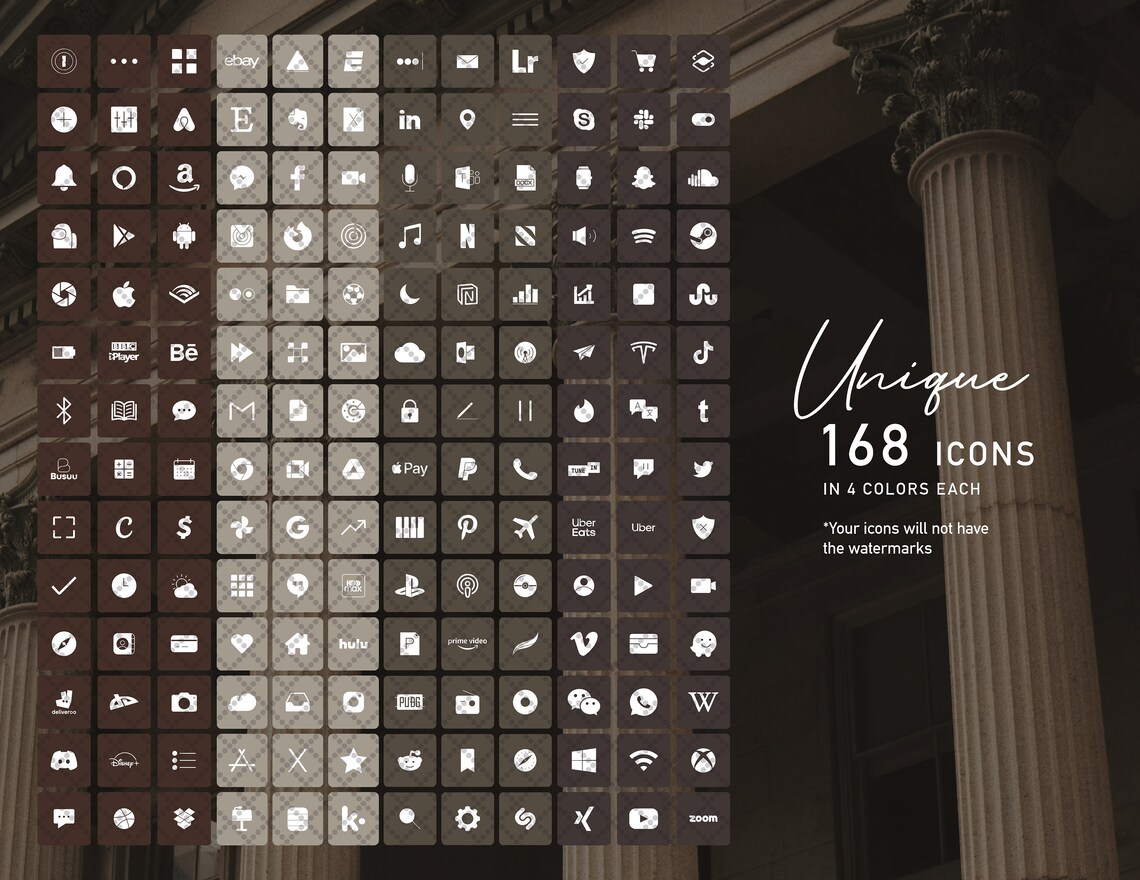 Dark Academia App Icons Ios Theme Pack for Ios 14 & Ios 15 - Etsy