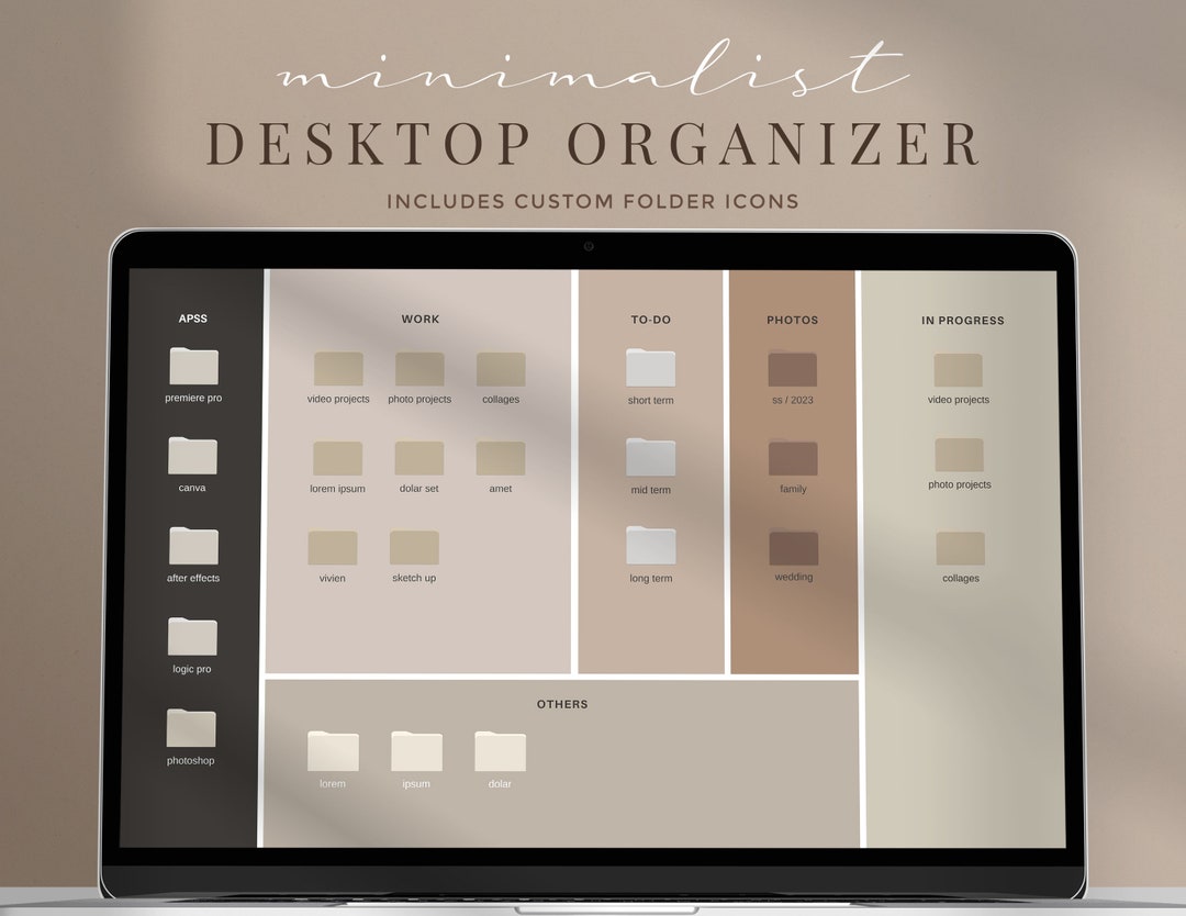 Aesthetic Desktop Wallpaper Organizer, Desktop Folder Icons, Imac and ...