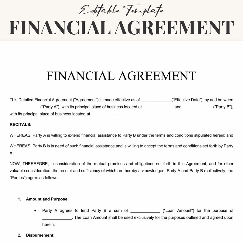 Single Case Agreement Template - Etsy