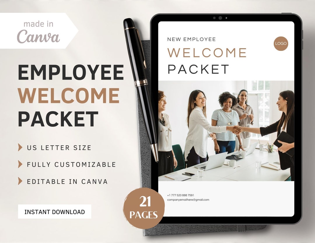 Employee Handbook Template | Employee Welcome Packet | New Employee ...
