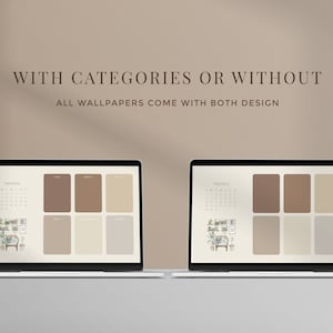 Desktop Wallpaper Organizer Minimalist + Folder Icons | Brown Boho ...