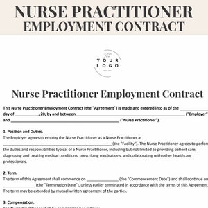 Nurse Practitioner Employment Contract | Detailed NP Agreement ...