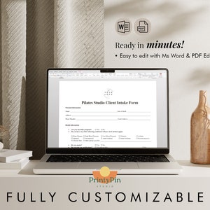 Pilates Studio Client Intake Form Template, Pilates New Client Consent ...