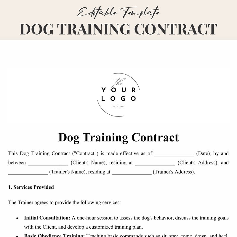 Dog Training Forms - Etsy