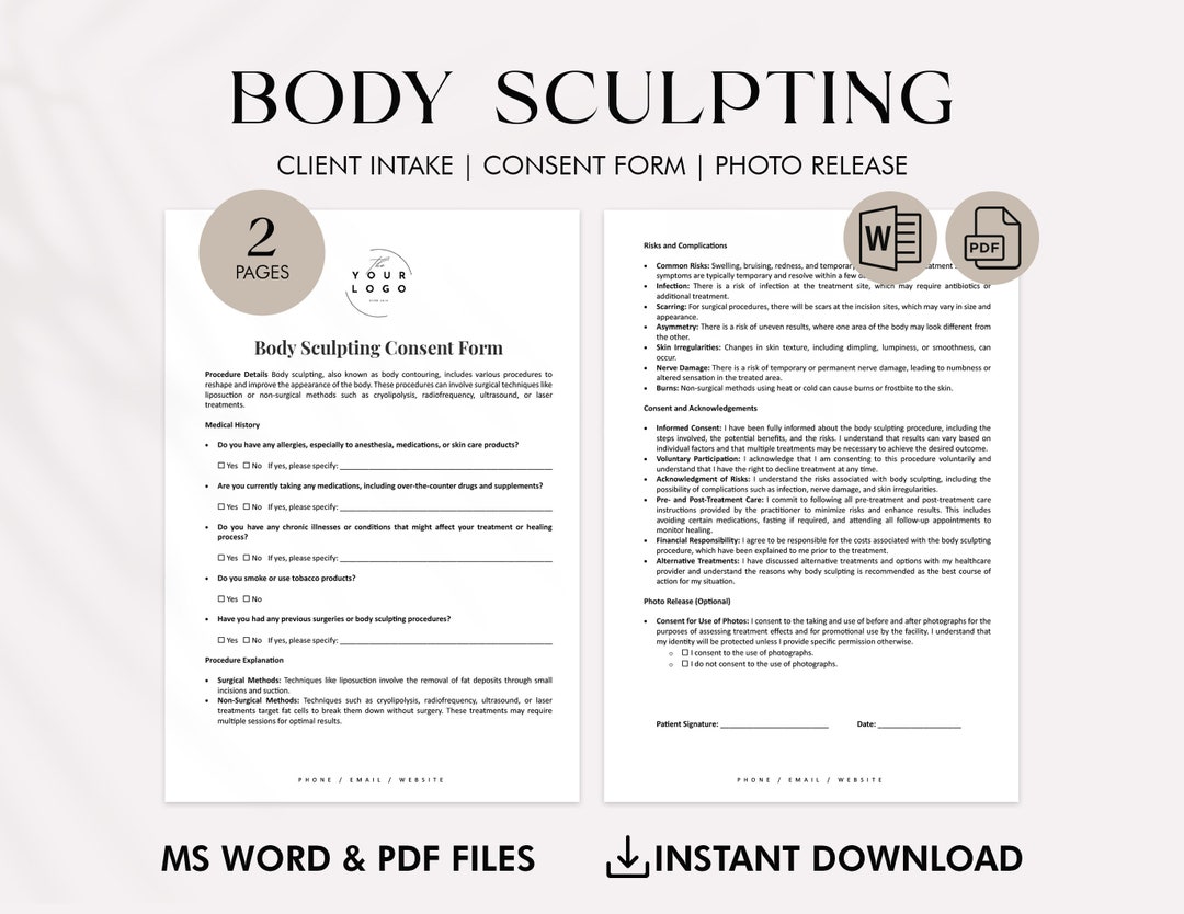 Body Sculpting Consent Form Template - Body Contouring Forms ...