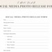 Printable Simple Social Media Photo Release Form Template - Instant ...