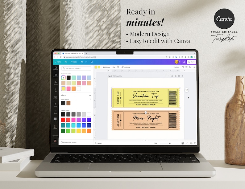 Editable Birthday Voucher Template Bundle Surprise Birthday - Etsy UK