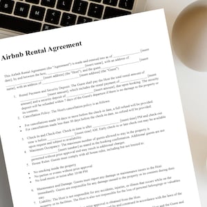 Professional Airbnb Rental Agreement Template | Airbnb Rental Agreement ...