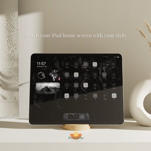 Black Aesthetic iPad App Icons | Dark Monogram Ios Icon Pack | Black ...
