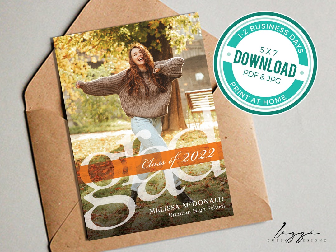 GRAD Graduation Class of 2022 Announcement - Etsy