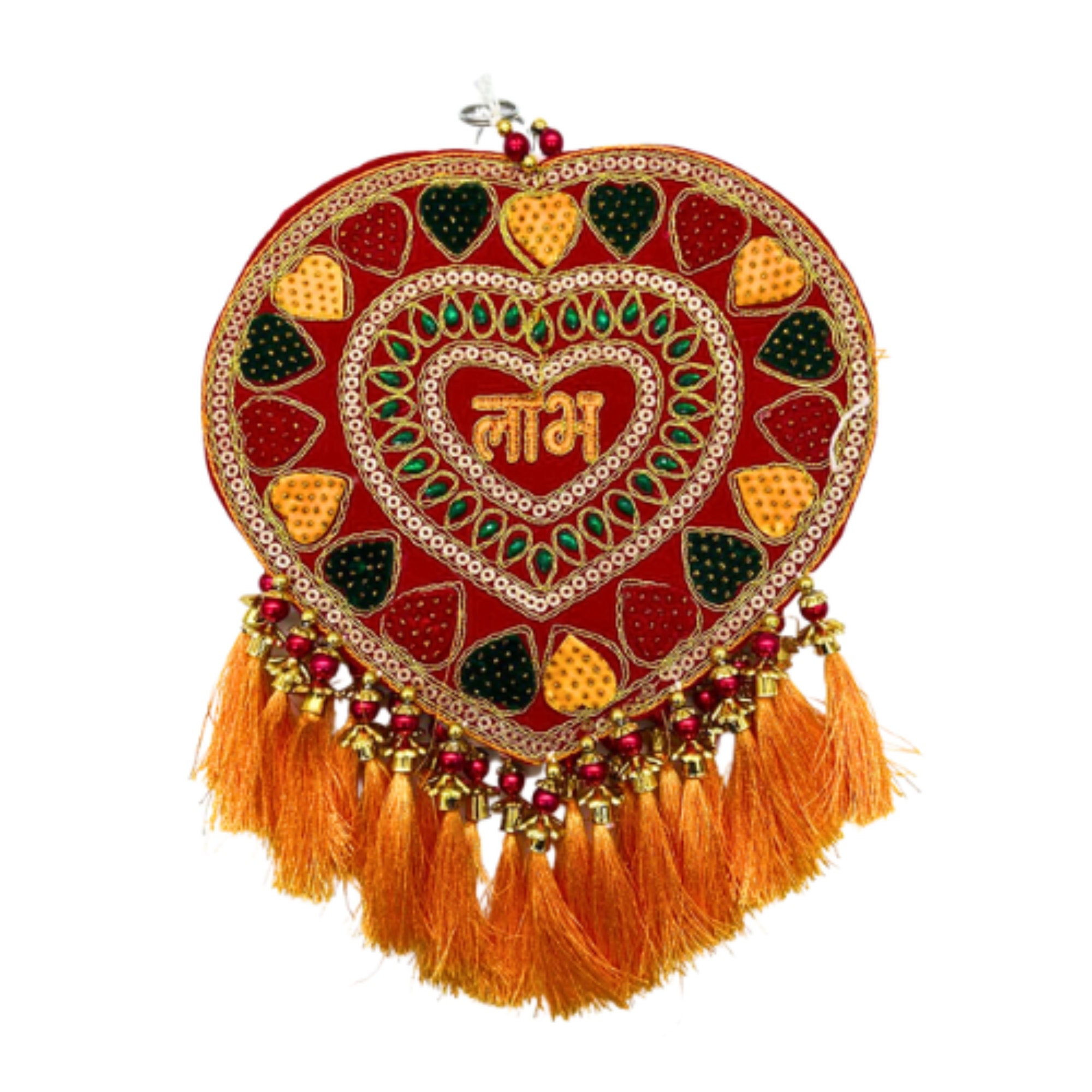 Toran Shubh Labh Two Sided Heart Shape for House Hanging Ornament - Etsy