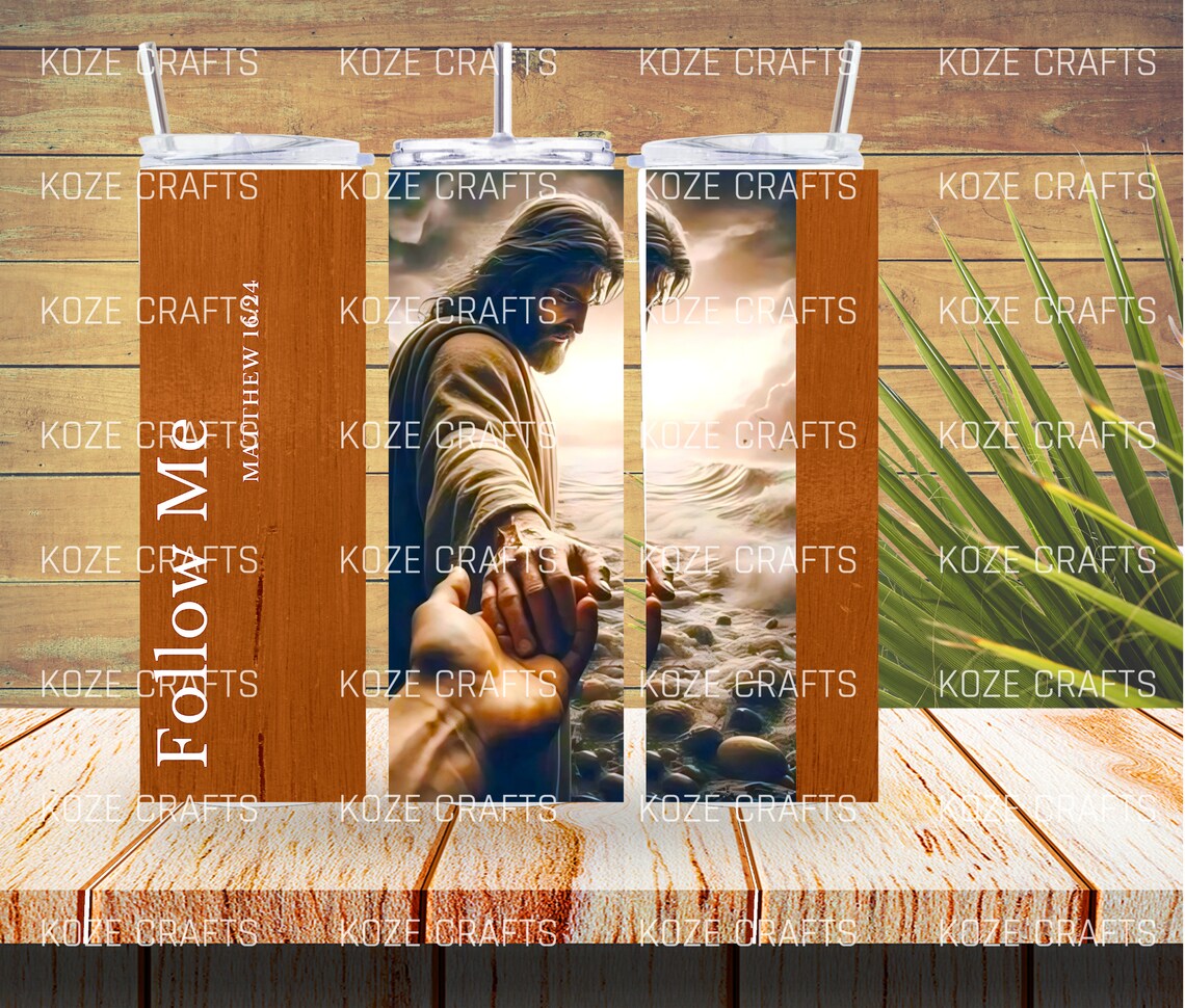 JESUS Follow Me Bible Verse 200z Skinny Sublimation Tumbler - Etsy