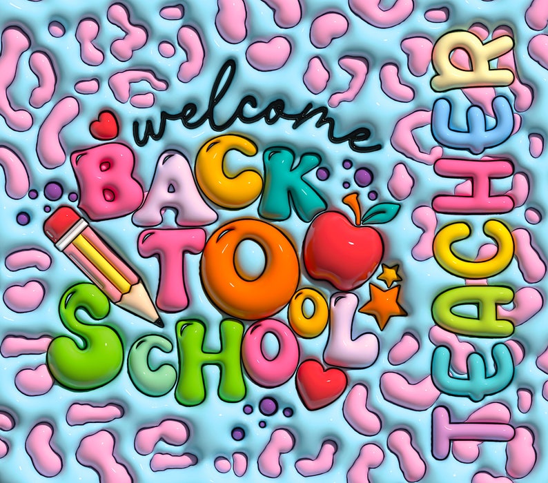 3D Back to School 2023 Puffy Tumbler - Etsy