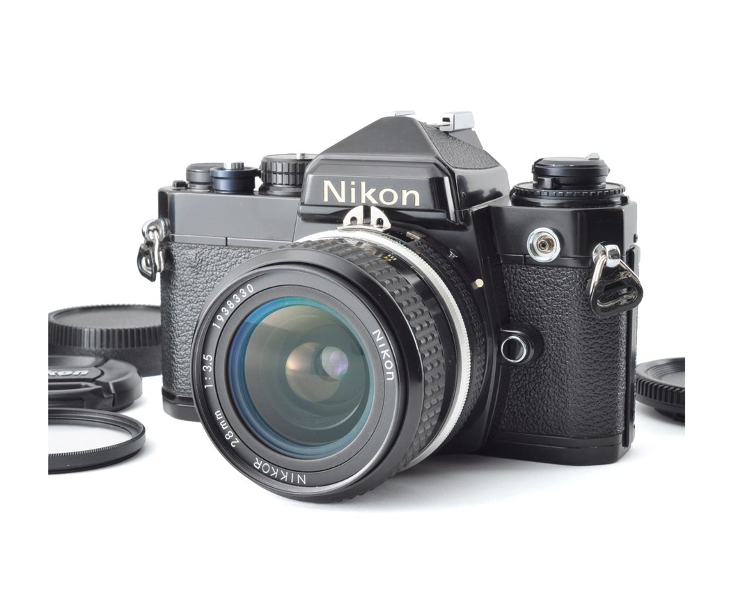Nikon FE Black - SLR 35mm Film Camera W/ Ai Nikkor 28mm F3.5 Wide Angle ...
