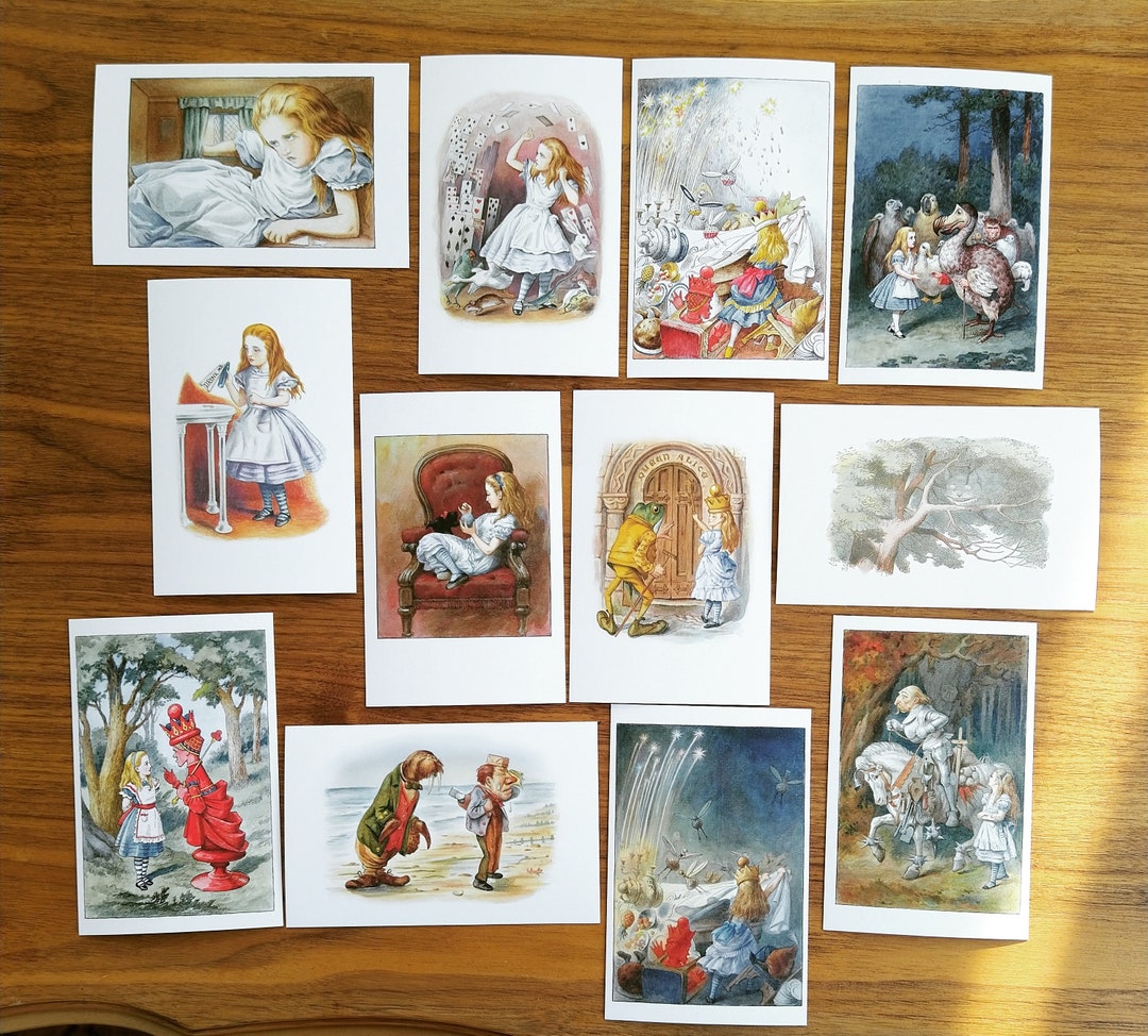 Alice in Wonderland Postcards - Etsy