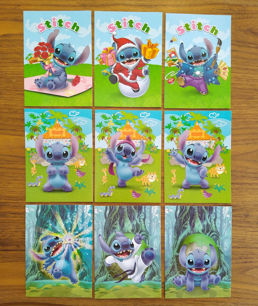 Disney's Stitch Postcards Pack of 9 - Etsy