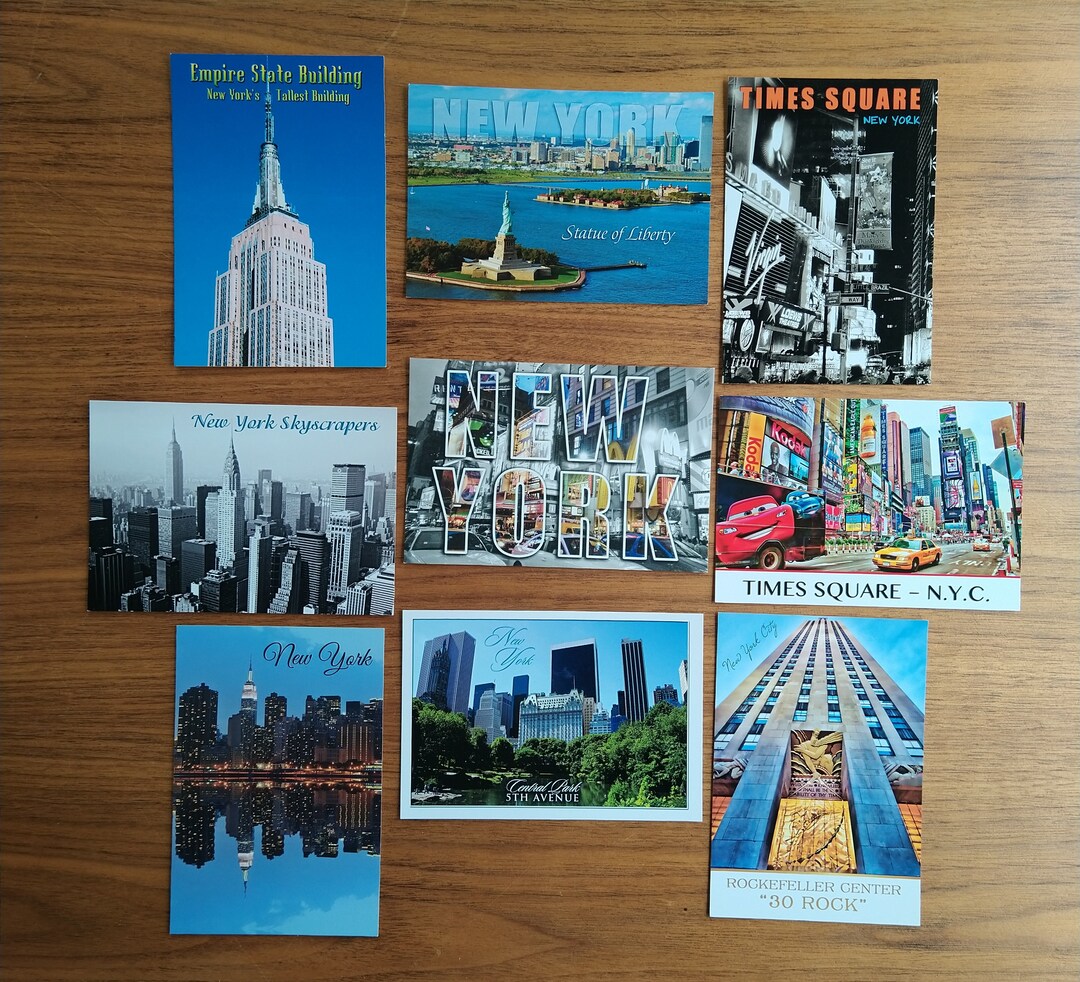 New York Set of 9 Postcards - Etsy